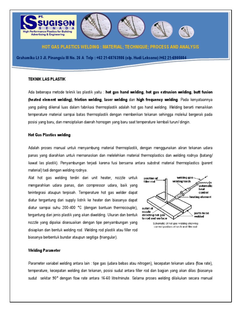 Teknik Las Plastik Gas Panas | PDF | Komputer | Teknologi & Rekayasa