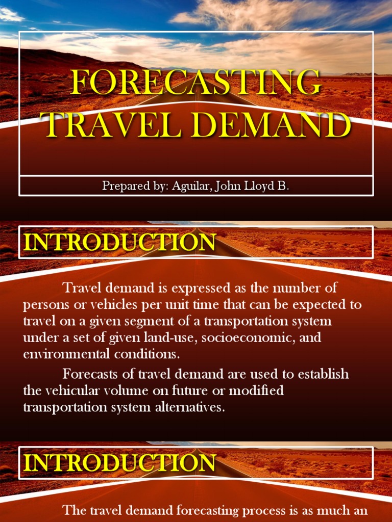 Forecasting Travel Demand: Prepared By: Aguilar, John Lloyd B | PDF