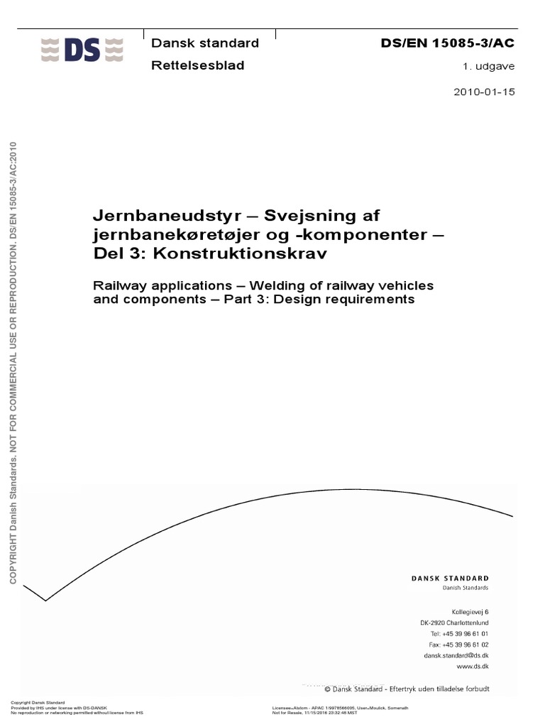 EN 15085-3 - 2010 - Welding of Railway Vehicles and Components-Design ...