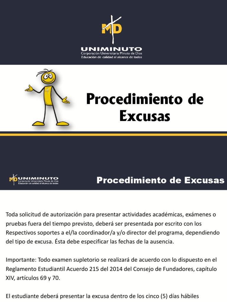 Procedimiento de Excusas PDF | PDF | Bienestar | Medicina