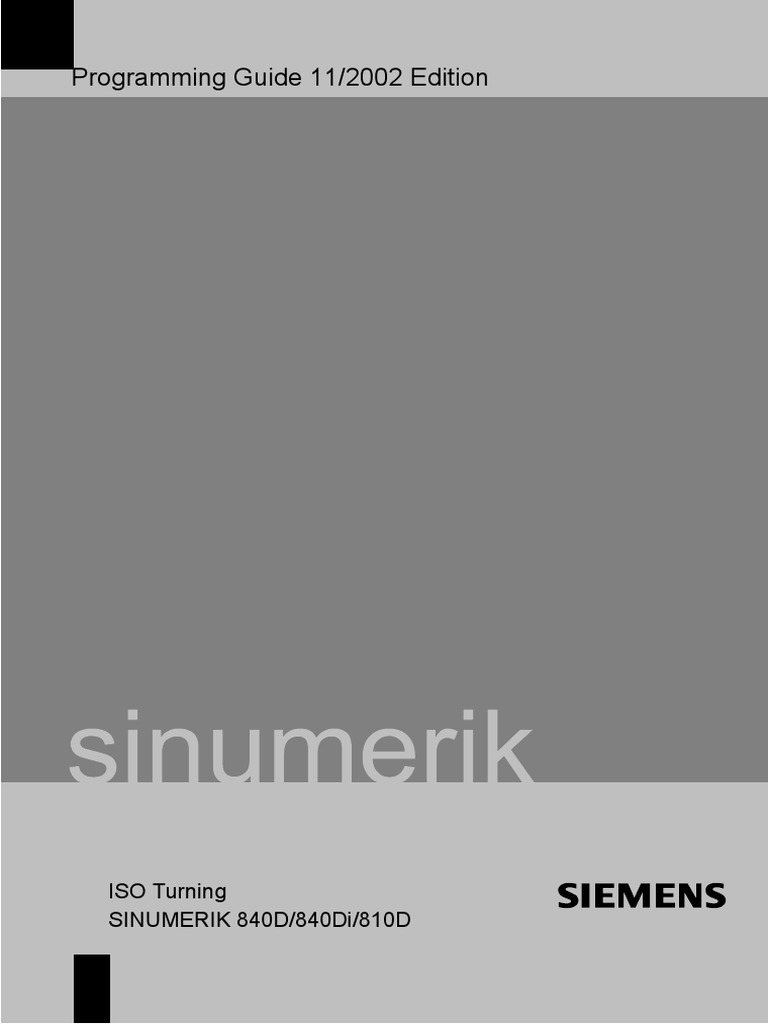 Manual Programação CNC Siemens 840D Torneamento PDF | PDF | Subroutine ...