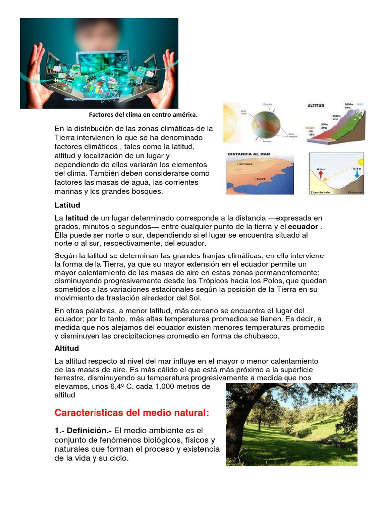 Factores del Clima en Centroamérica | PDF | Clima | Tierra