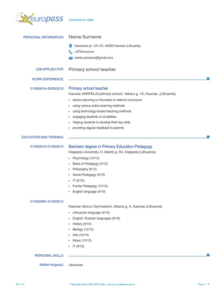 QR CV (Curriculum Vitae) (Code2) PDF | PDF | Pedagogy | Teachers