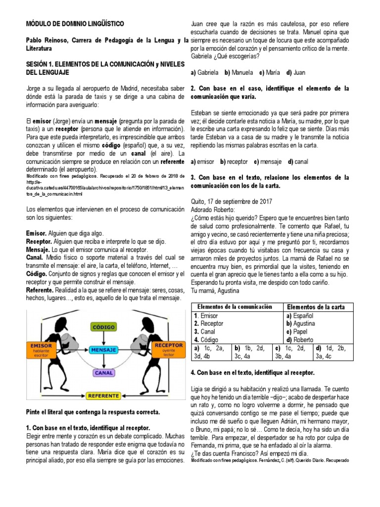 1modulo de Dominio Linguístico Sesión 1 | PDF | Comunicación | Publicidad