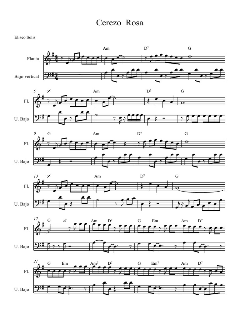 Cerezo Rosa - 1 - Partitura Completa | PDF | Business