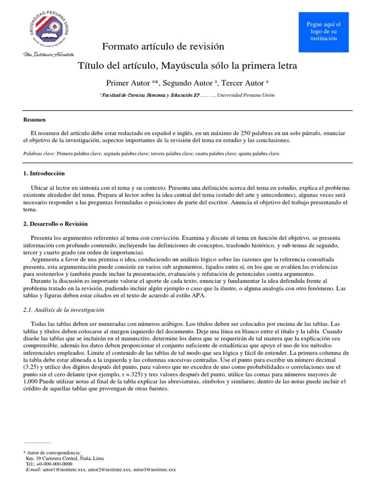 8765 Formato para Articulo Cientifico-1553690806 | PDF | Palabra | Science