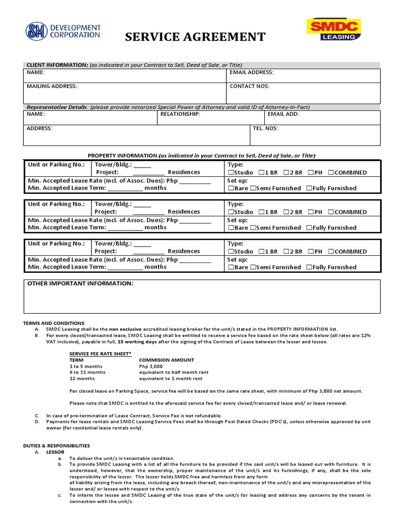 2017 SMDC Leasing | PDF | Lease | Private Law