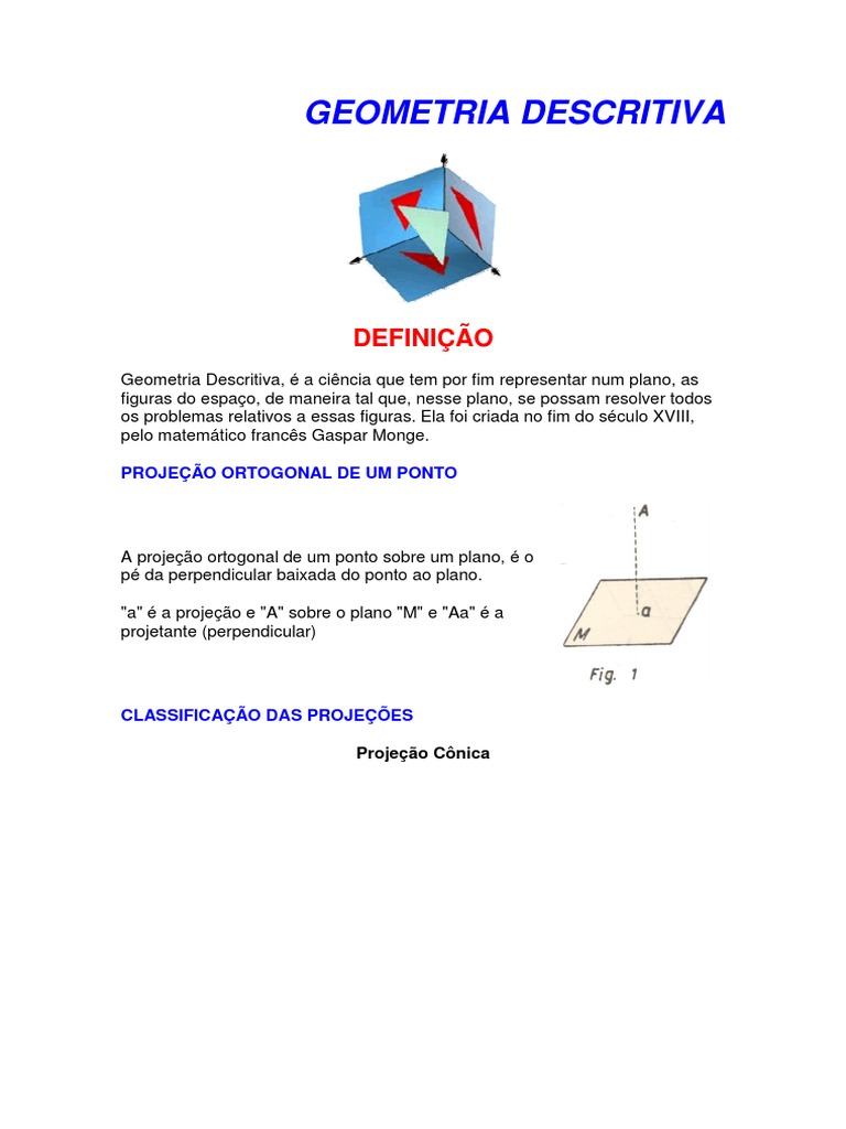 Gerometria Descritiva | PDF | Plano (Geometria) | Geometria