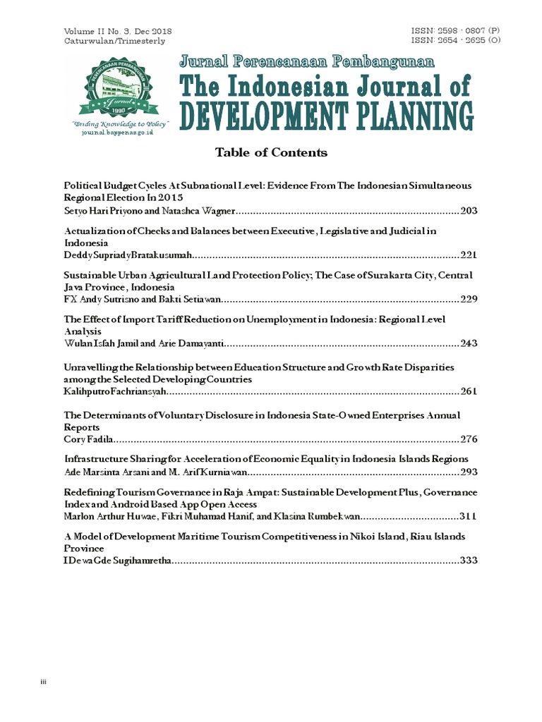 Table of Contents | PDF | Indonesia | Economics