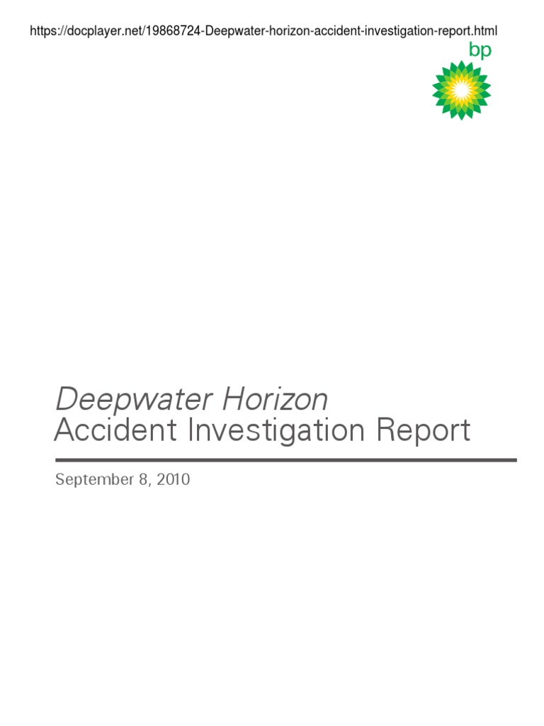 Deepwater Horizon Accident Investigation Report PDF | Download Free PDF ...