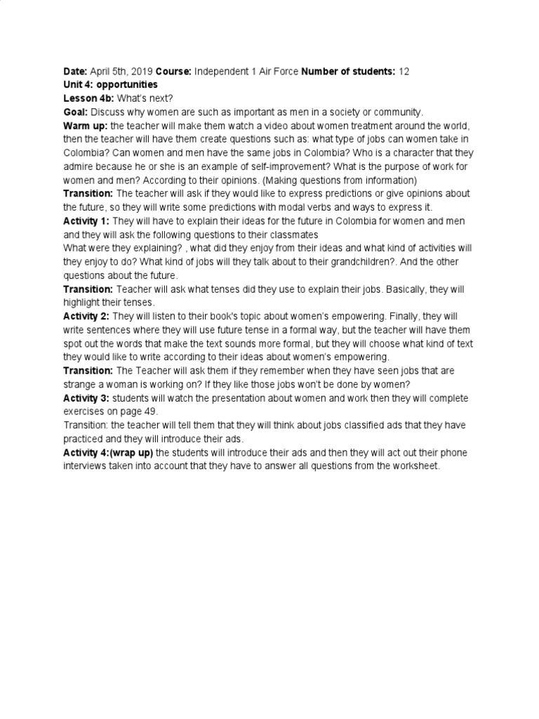 Independent 2 Air Force Lesson 2 April 5th | PDF