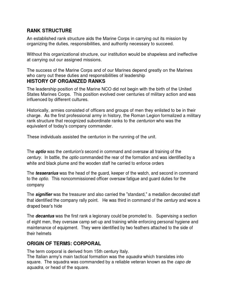 Cpl's Course Leadership I | Download Free PDF | Corporal | United ...