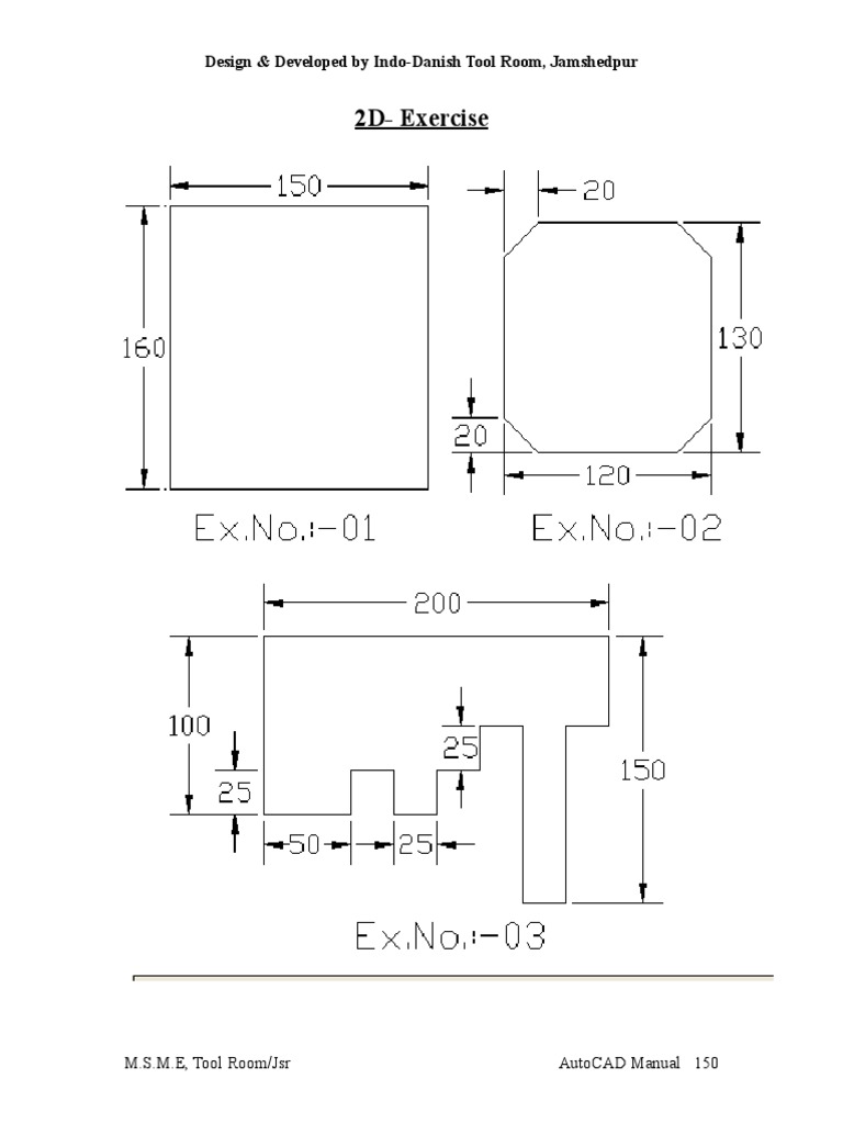 2D-Exercise: Design & Developed by Indo-Danish Tool Room, Jamshedpur ...