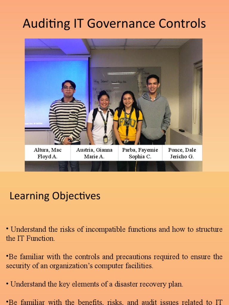 Auditing IT Governance Controls | PDF | Disaster Recovery | Cloud Computing