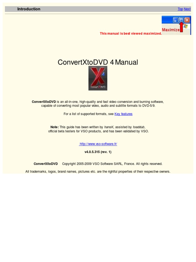 ConvertXtoDVD v4 Manual | PDF | Windows Vista | Dvd