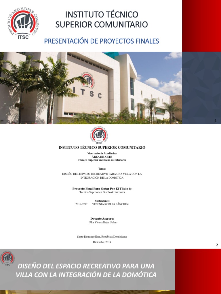 Itsc Plantilla Presentacion Proyectos 8 PDF | PDF | Automatización del hogar | Diseño