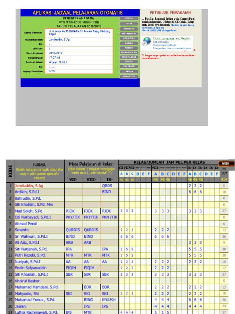 Aplikasi Jadwal Pelajaran Otomatis For SIMPATIKA 2018 | PDF