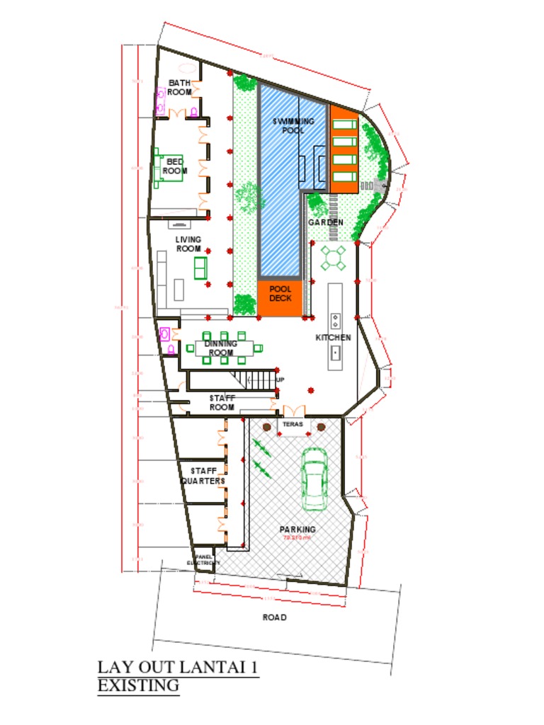 Lay Out Lantai 1 Existing | PDF