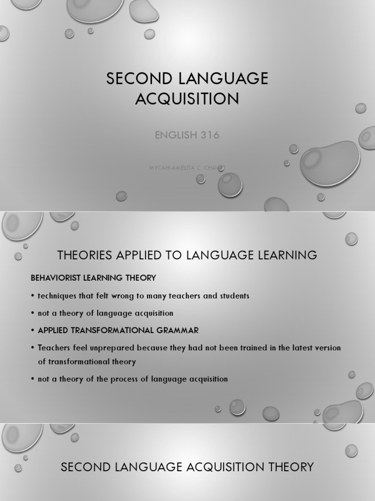 Krashen's Language Acquisition Theory | PDF | Second Language | Second ...