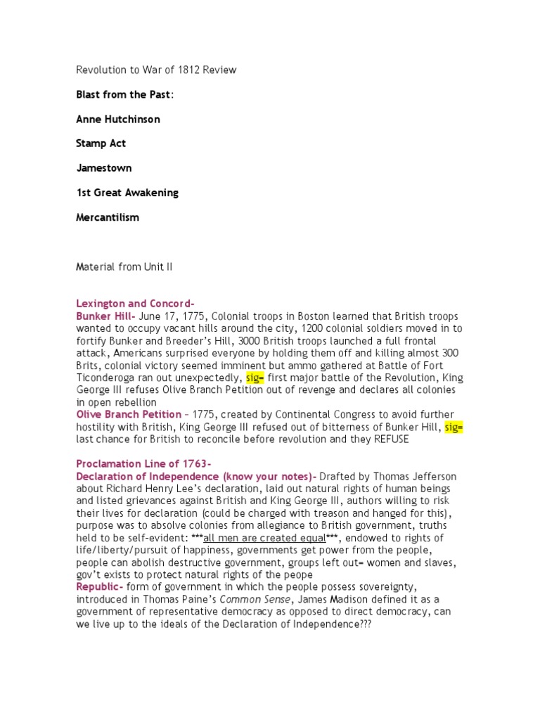 Apush Unit 2 | PDF | United States Bill Of Rights | Federalist Party