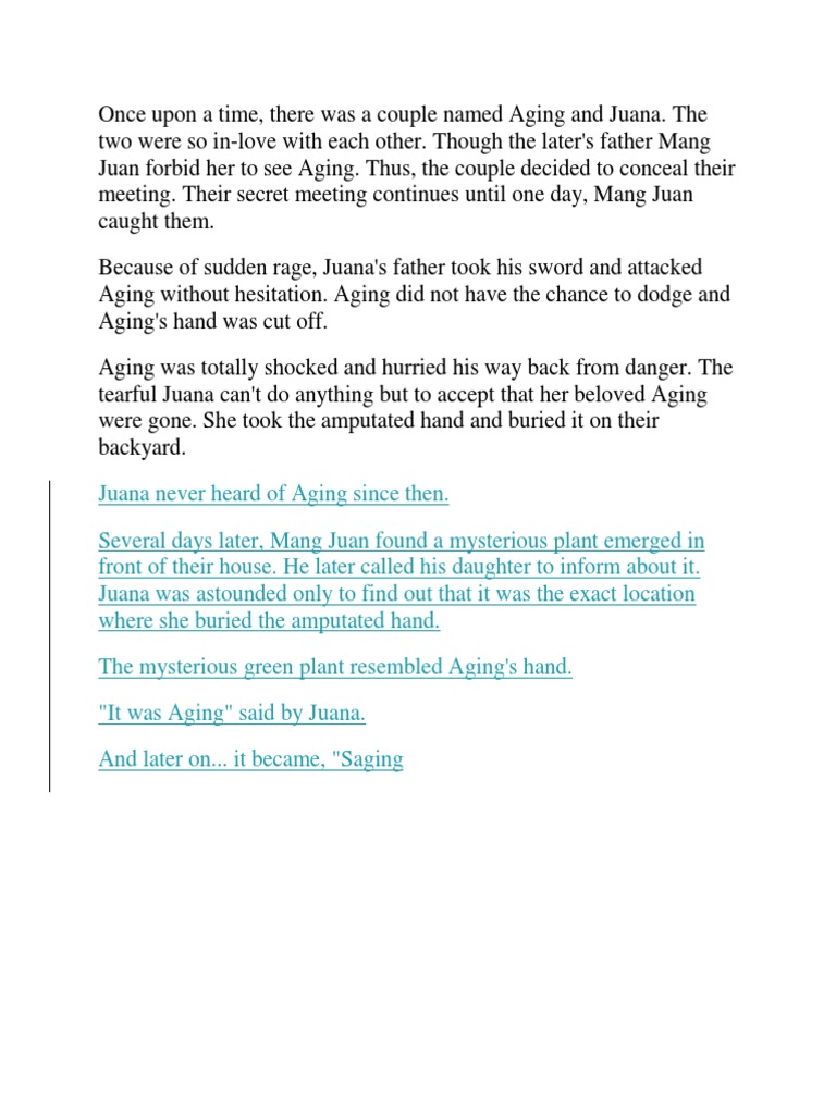 The Tragic Love Story of Aging and Juana, and the Origin of the Saging ...