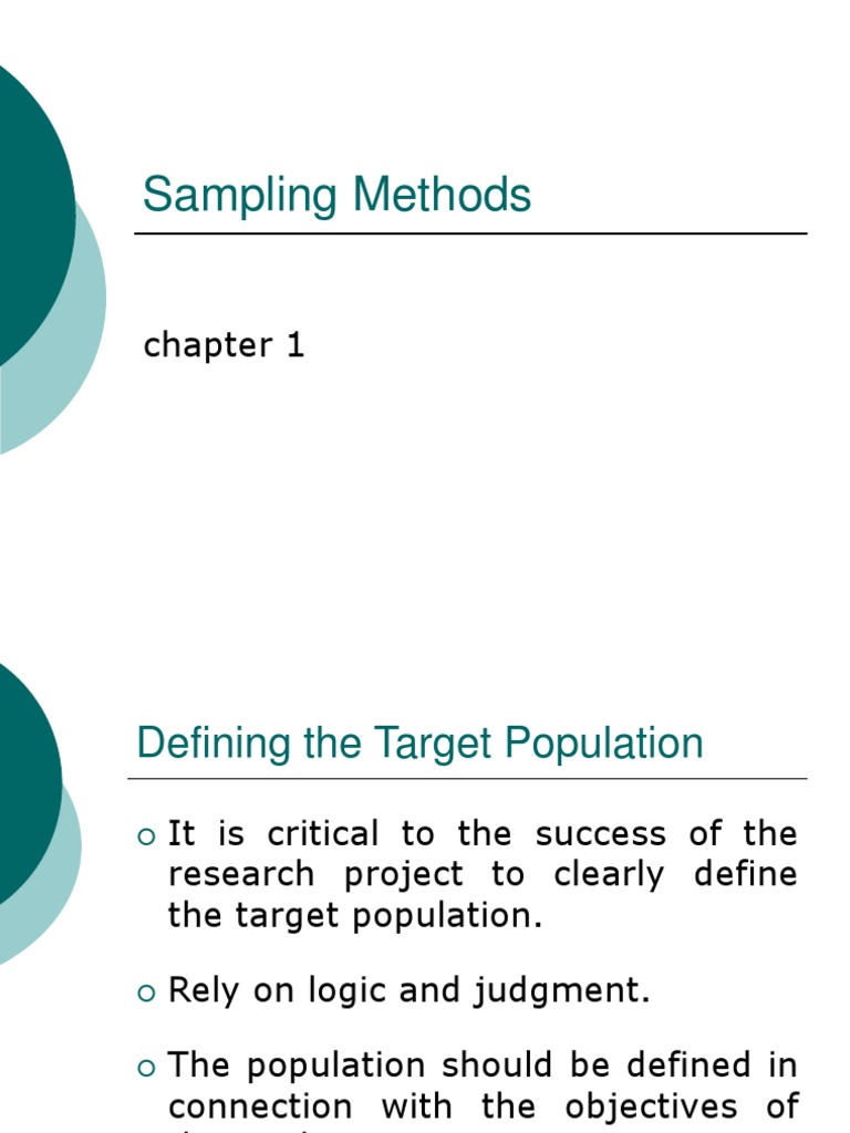 Sampling 1 | PDF | Sampling (Statistics) | Errors And Residuals