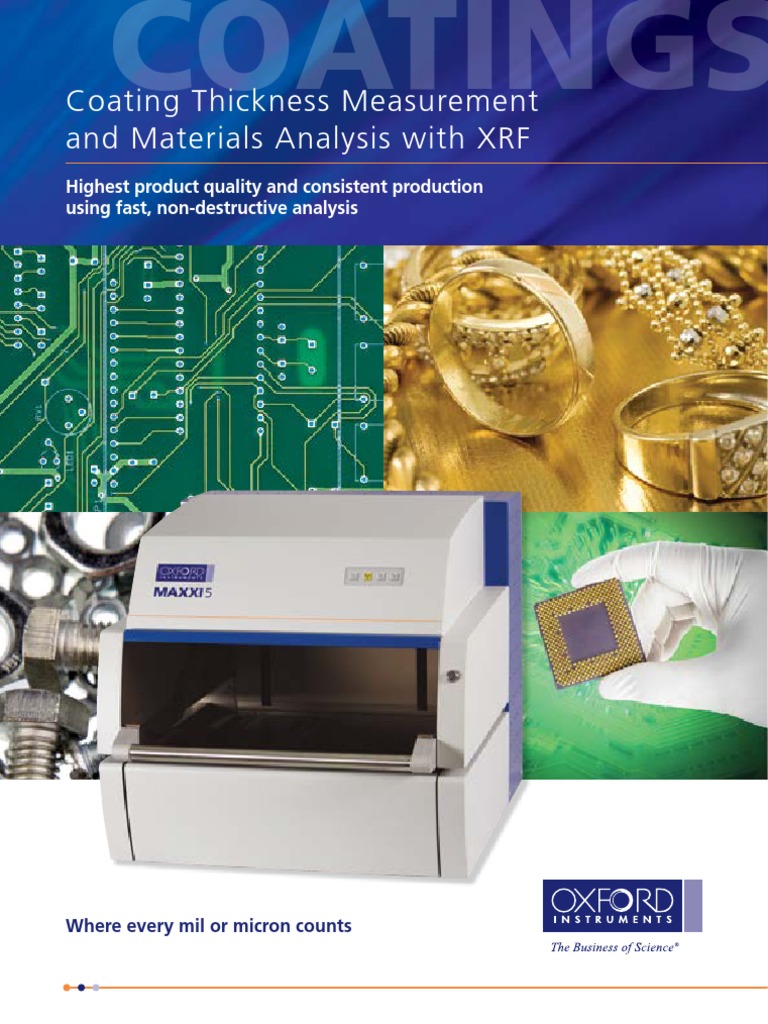 Coating Thickness Measurement and Materials Analysis With XRF | PDF ...
