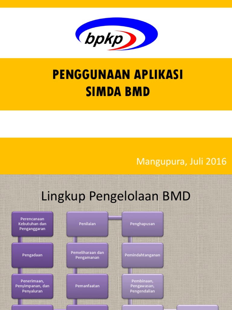 Panduan Aplikasi SIMDA BMD | PDF | Pengelolaan Keuangan & Uang