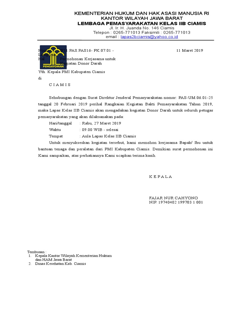 Surat Keluar PMI | PDF | Hukum