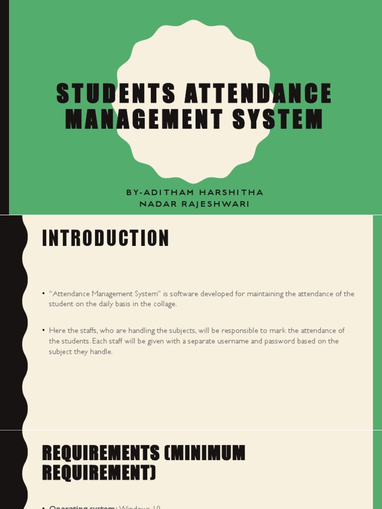 Students Attendance Management System | PDF