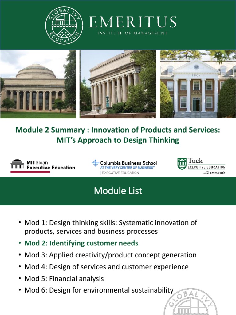 MIT - DT - Module 2 Summary PDF | PDF