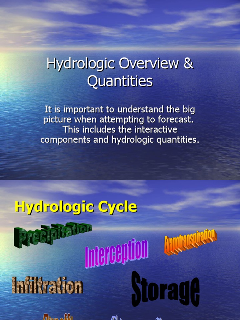 Hydrology Overview Quantities | PDF | Hydrology | Flood