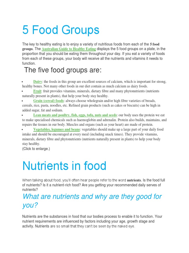Nutrition Study | PDF | Nutrients | Foods