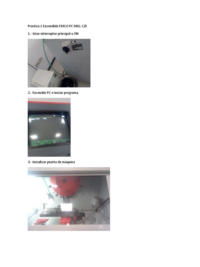 Practica 1 Emco CNC | PDF