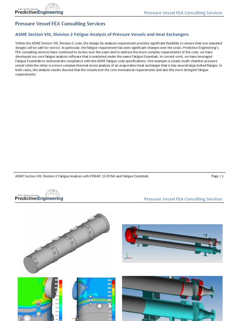 Pressure Vessel Fea Consulting Services - Asme Section Viii Division 2 ...