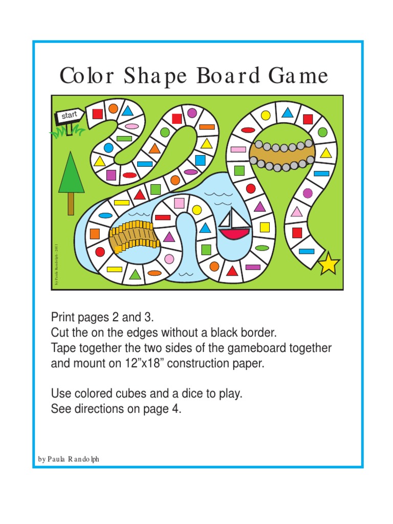 Color Shape Game Board | PDF
