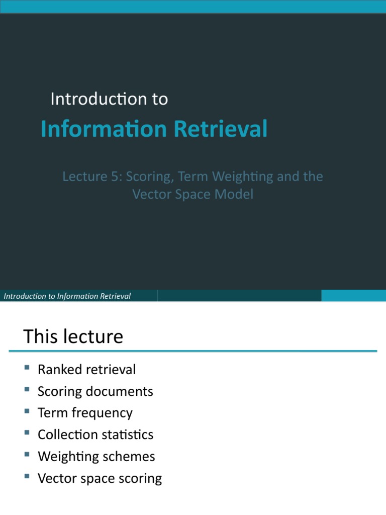 Introduction To: Information Retrieval | Download Free PDF ...
