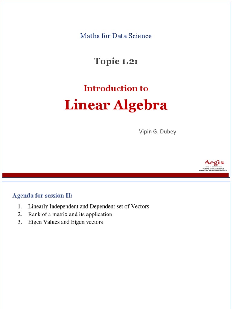 Linear Algebra Session 2 | PDF | System Of Linear Equations ...