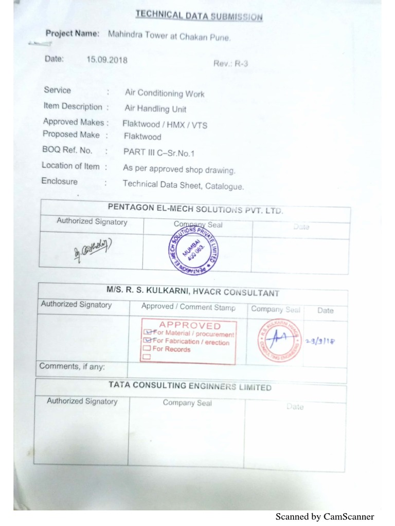 AHU Submittals | PDF