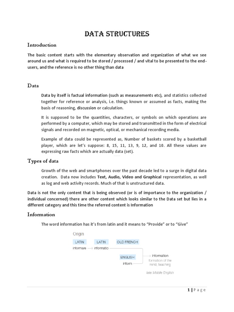 Data Structures: Prepared and Compiled by S. M. KHALID | PDF | Data ...