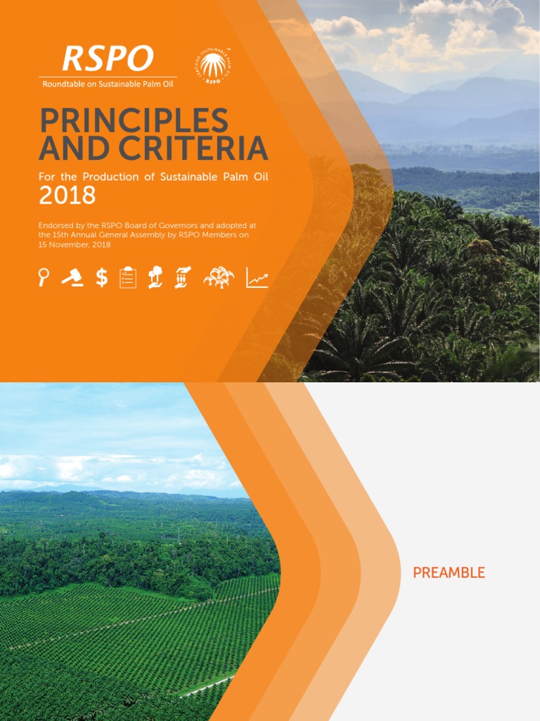RSPO Principles & Criteria For The Production of Sustainable Palm Oil ...