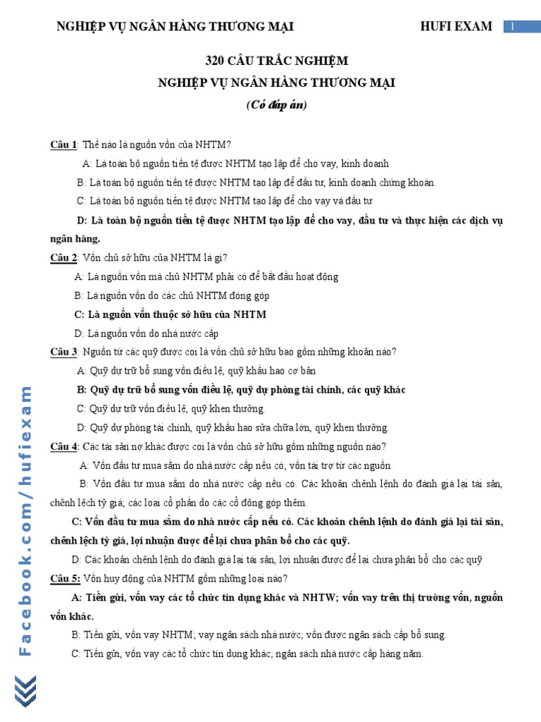 320 Câu TR - C Nghi - M NVNHTM PDF | PDF