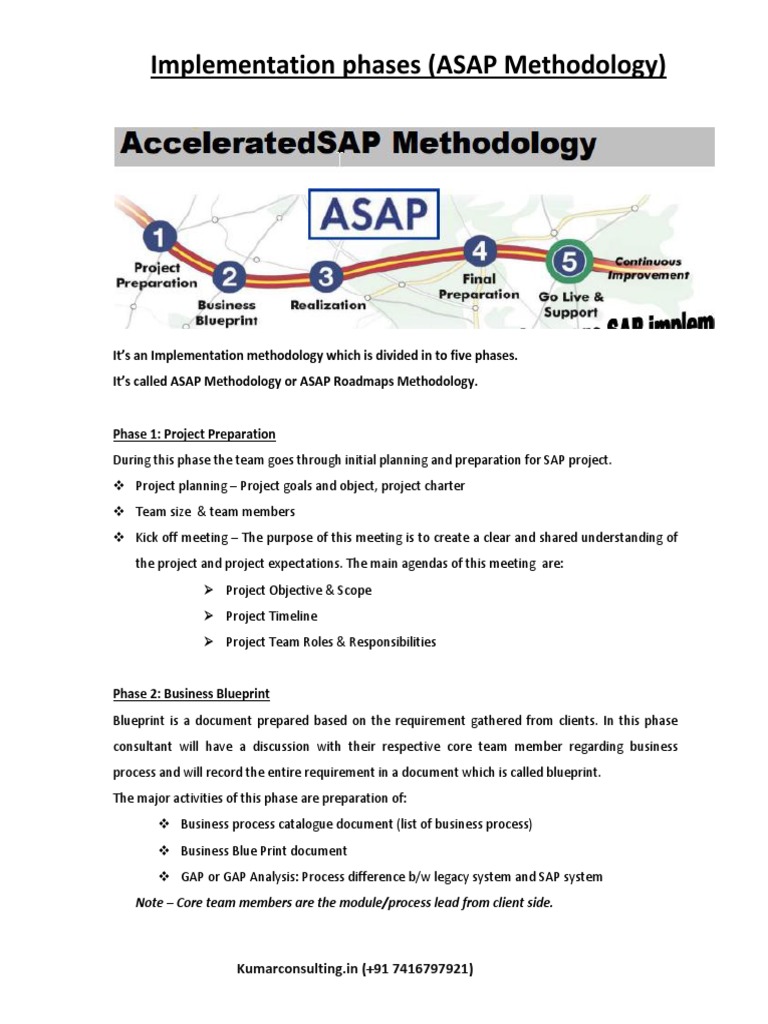 Implementation Phases (ASAP Methodology) | PDF | Information Technology | Information Technology ...
