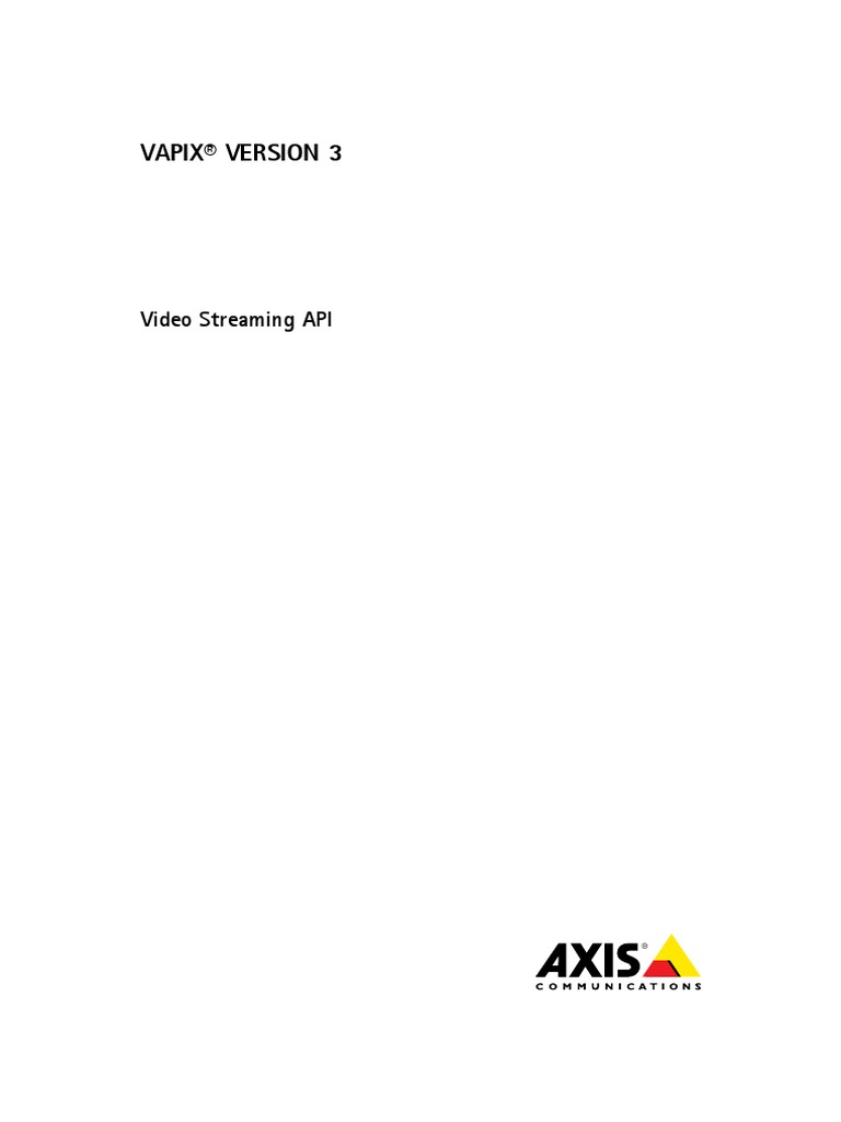 Vapix Video Streaming 52937 en 1307 | PDF | Application Programming ...