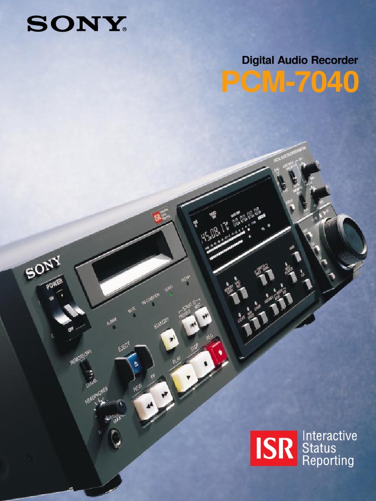 Sony PCM 7040 | PDF | Sound Recording And Reproduction | Video