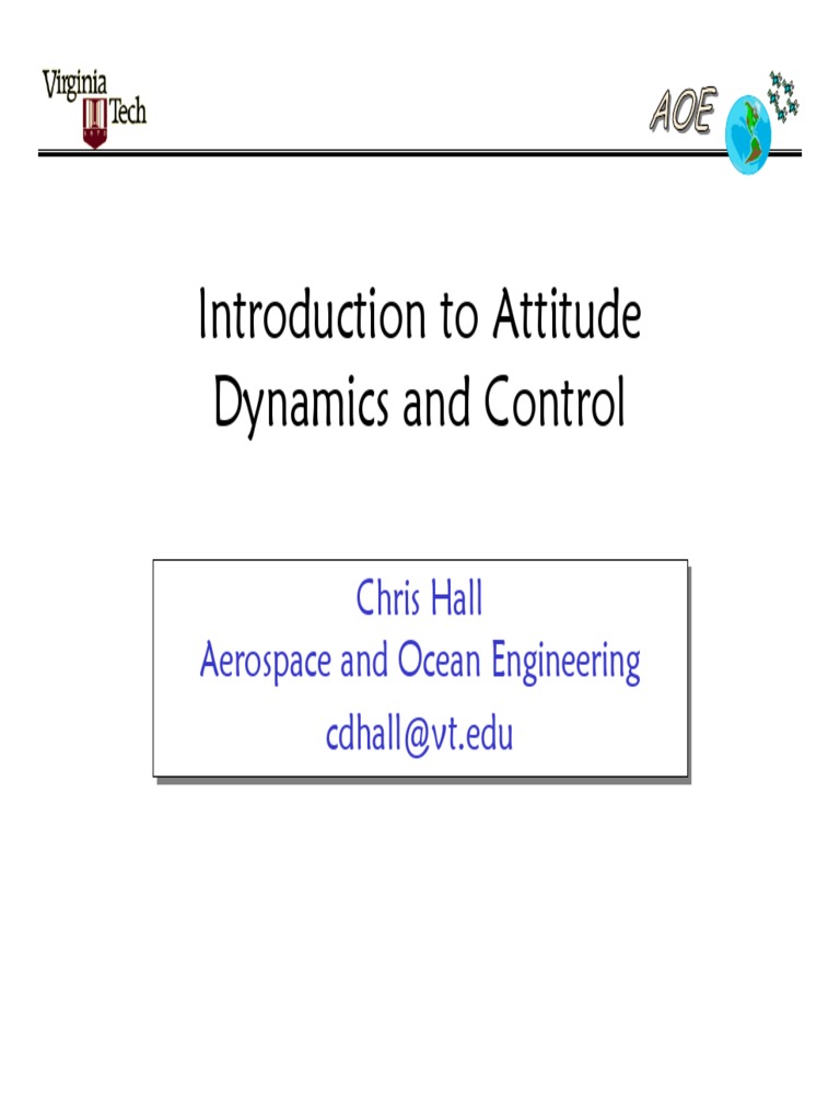 Spacecraft Attitude Control Basics | PDF | Attitude Control | Spaceflight