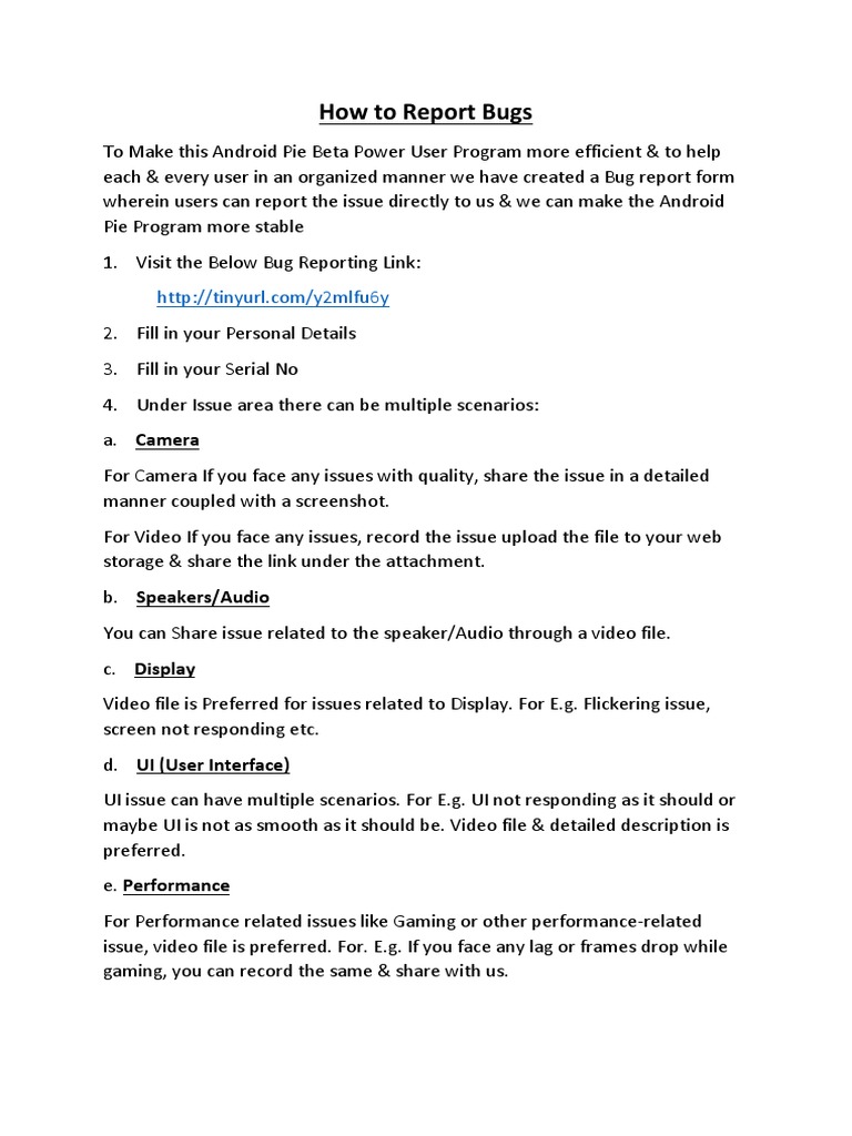 How To Report Bugs (SOP) | PDF | Video | Screenshot