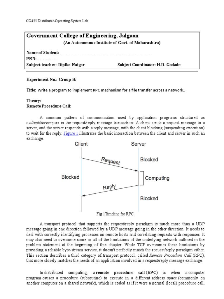 Government College of Engineering, Jalgaon | Download Free PDF | Distributed Computing ...