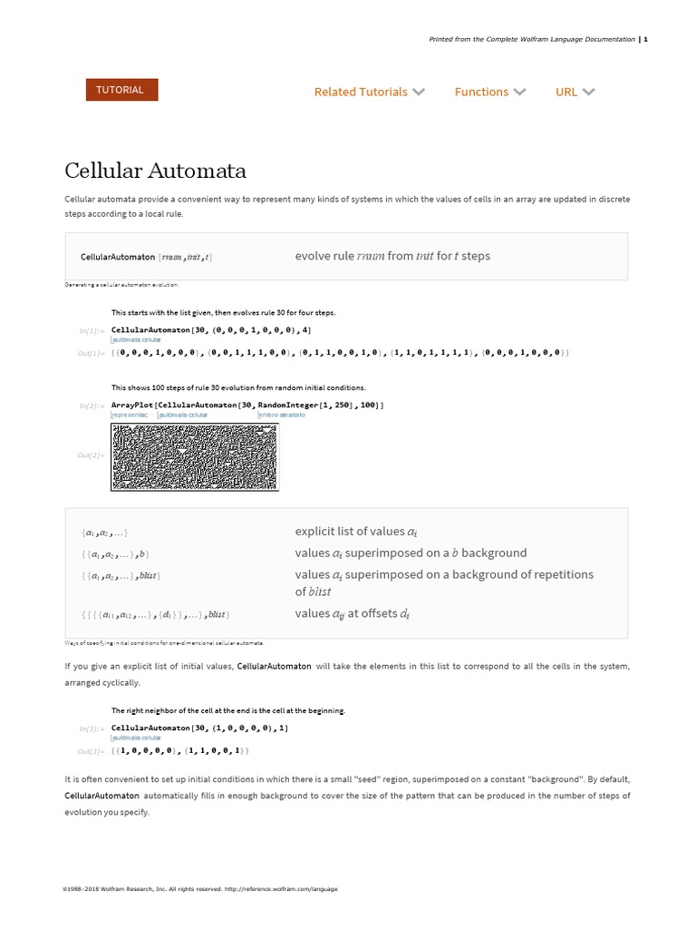 Cellular Automata With Mathematica Pdf Automata Theory Theoretical Computer Science