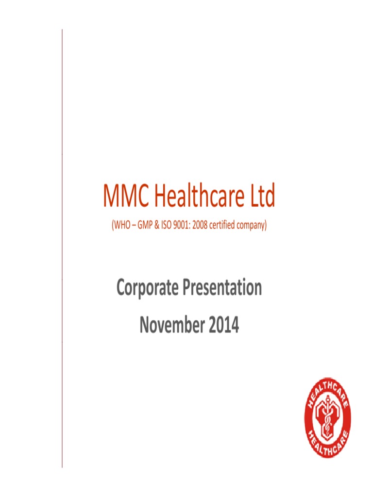 Corporate-Presentation MMC Healthcare Limited PDF | PDF ...